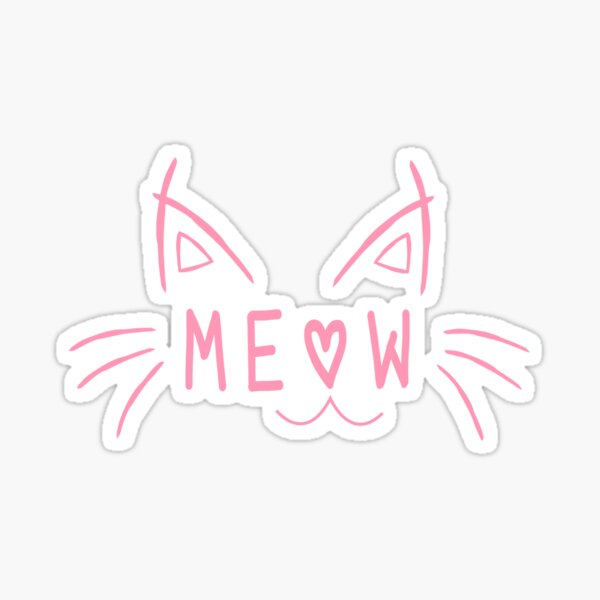 "MEOW " Sticker for Sale by VermeerShop | Redbubble