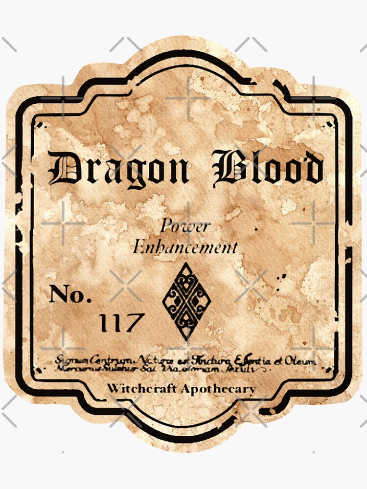 "Dragon Blood Potion" Sticker for Sale by StormSparrowInn | Redbubble