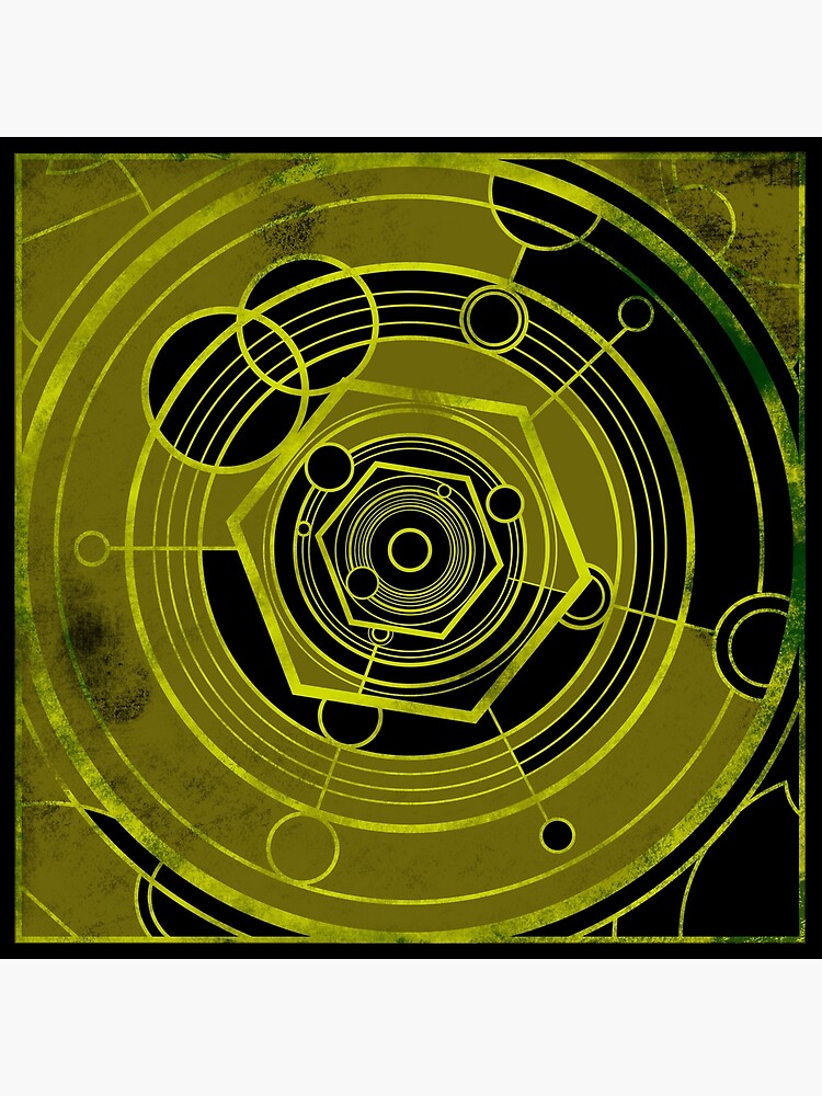 "Weathered Clockwork - Yellow (Gallifreyan inspired)" Art Print for ...