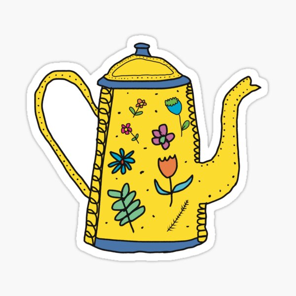"Tea kettle " Sticker for Sale by keewtli | Redbubble