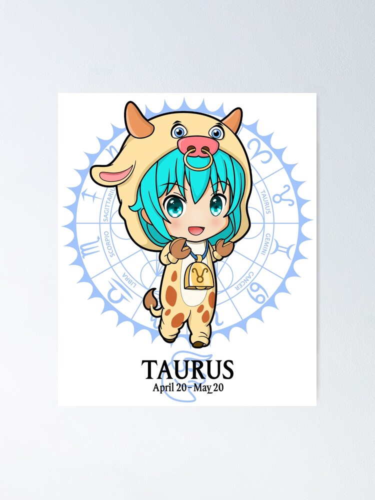 "Cute TAURUS Chibi Zodiac Cosplayer" Poster for Sale by EllyMellow ...