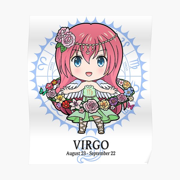 " Cute VIRGO Chibi Zodiac Cosplayer" Poster for Sale by EllyMellow ...