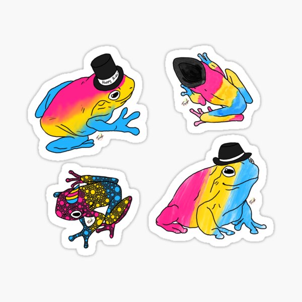 "Pansexual pride frogs" Sticker for Sale by Alien--Queen | Redbubble