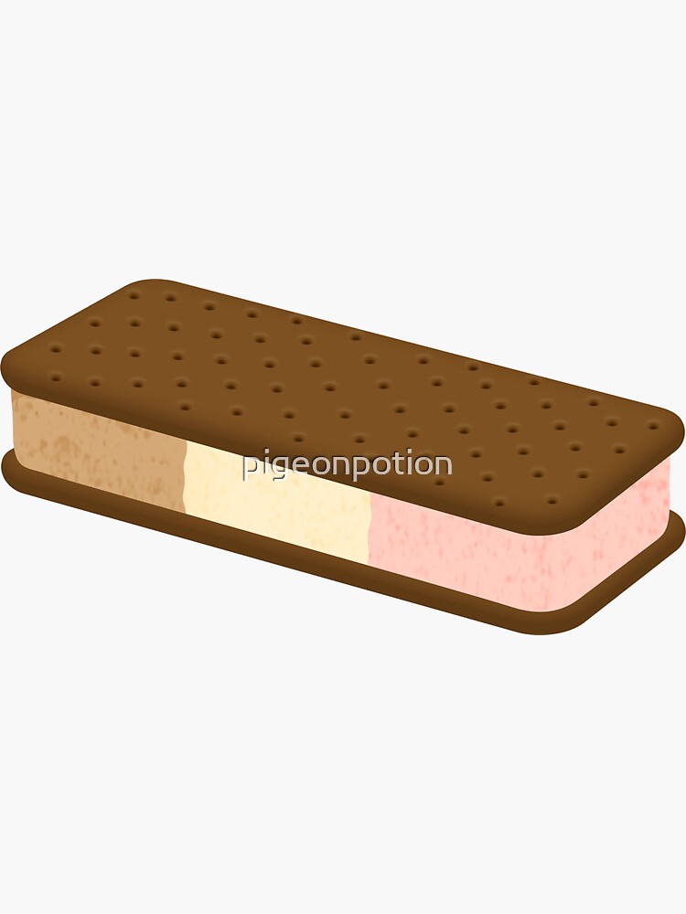 "Ice Cream Sandwich" Sticker for Sale by pigeonpotion | Redbubble