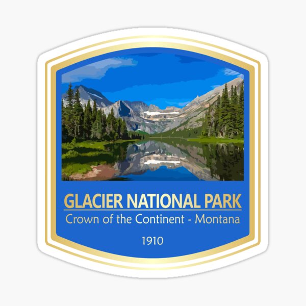 "Glacier National Park (PF)" Sticker by curranmorgan | Redbubble
