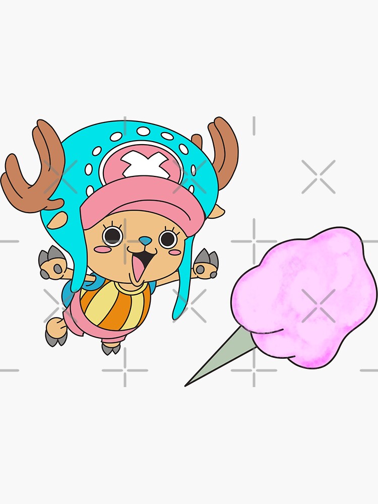 "Chopper Cotton Candy " Sticker for Sale by Abeni Charo | Redbubble