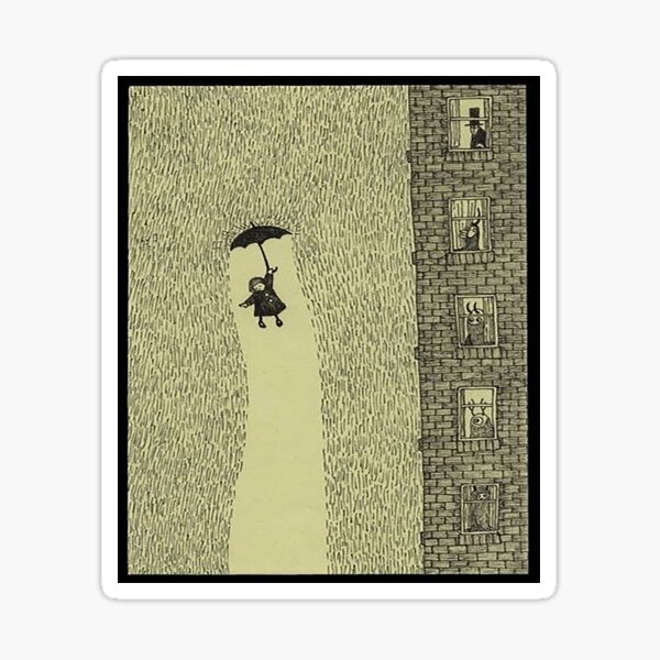 "edward gorey art style" Sticker for Sale by Flamingomom | Redbubble