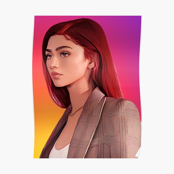 "Zendaya Animated " Poster for Sale by Shayscottie | Redbubble
