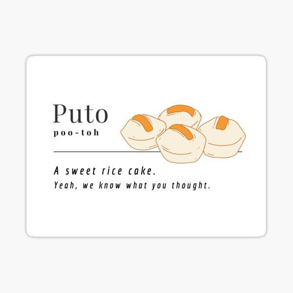 "Puto Filipino Sweet Rice Cake" Sticker for Sale by sarisaridesigns ...