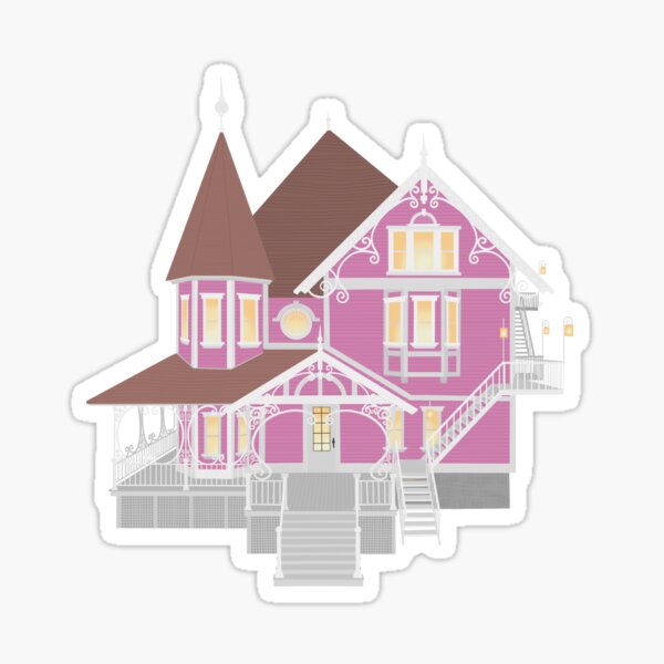 "The Pink Palace sticker Coraline" Sticker for Sale by bbybarbz | Redbubble