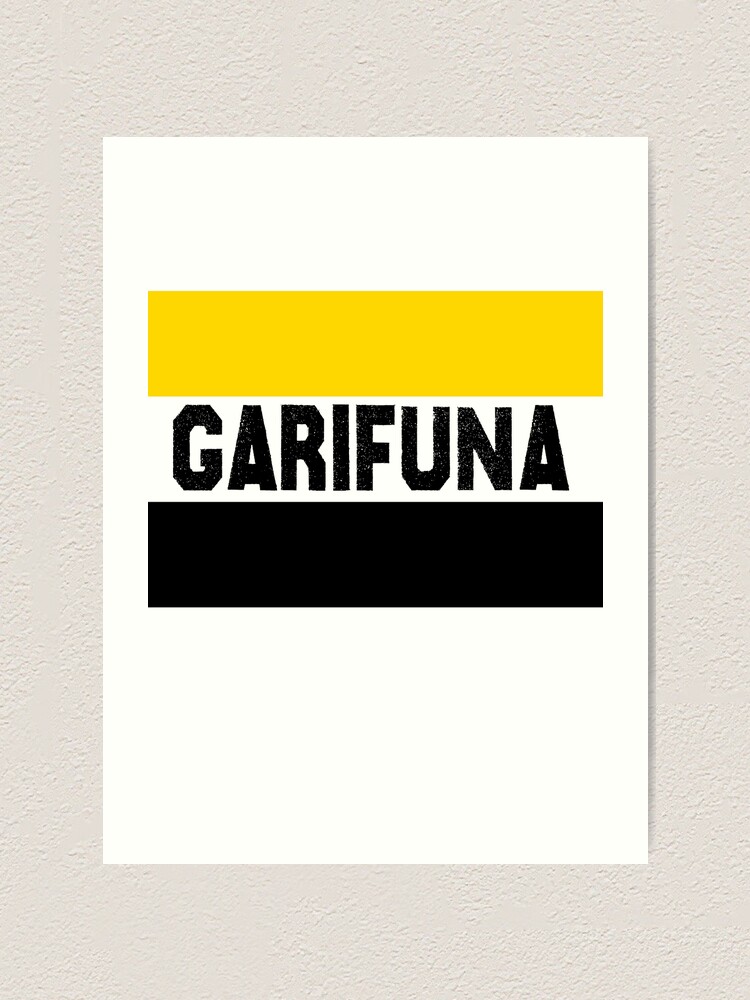 Lámina artística «garifuna, garinagu, belice, honduras, bandera ...