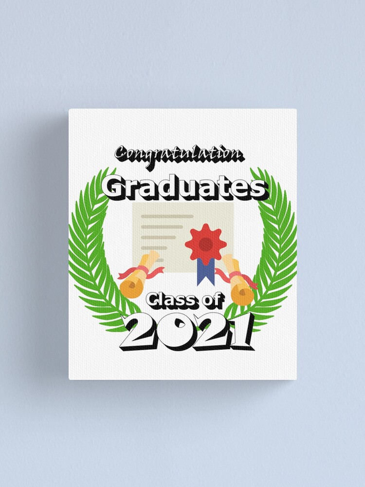 Lienzo «lindo Felicitaciones Graduados Clase de 2021 ganador de la rama ...