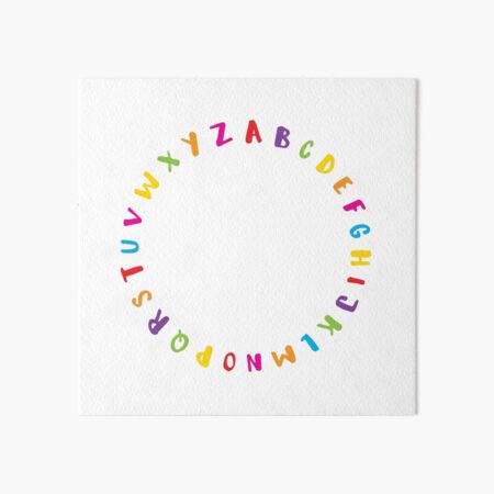 Lámina rígida «Círculo ABC | Arco iris sobre blanco | Alfabeto ABC ...