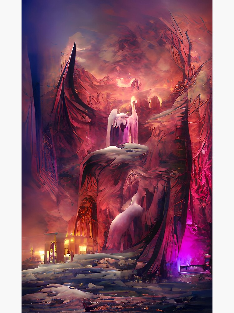 "Hell's Fortress Fiery Abstract Art" Poster for Sale by CreepyKaleidopi ...