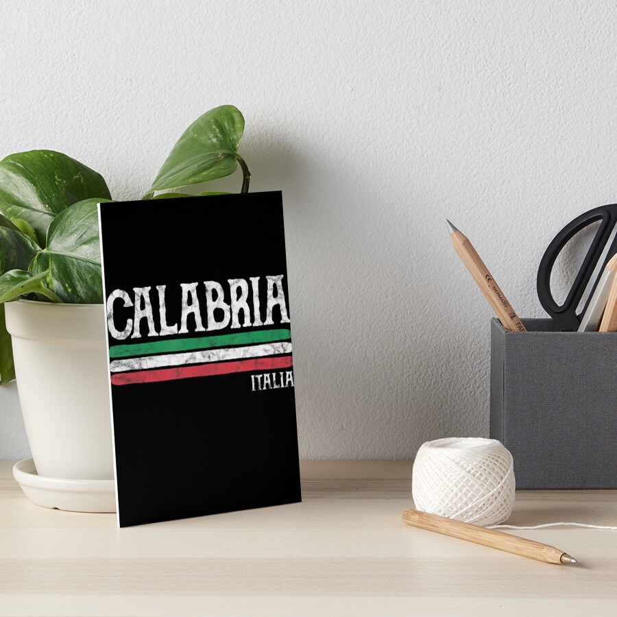 "Calabria Italy Italia Souvenir Italian Flag Calabrian" Art Board Print ...