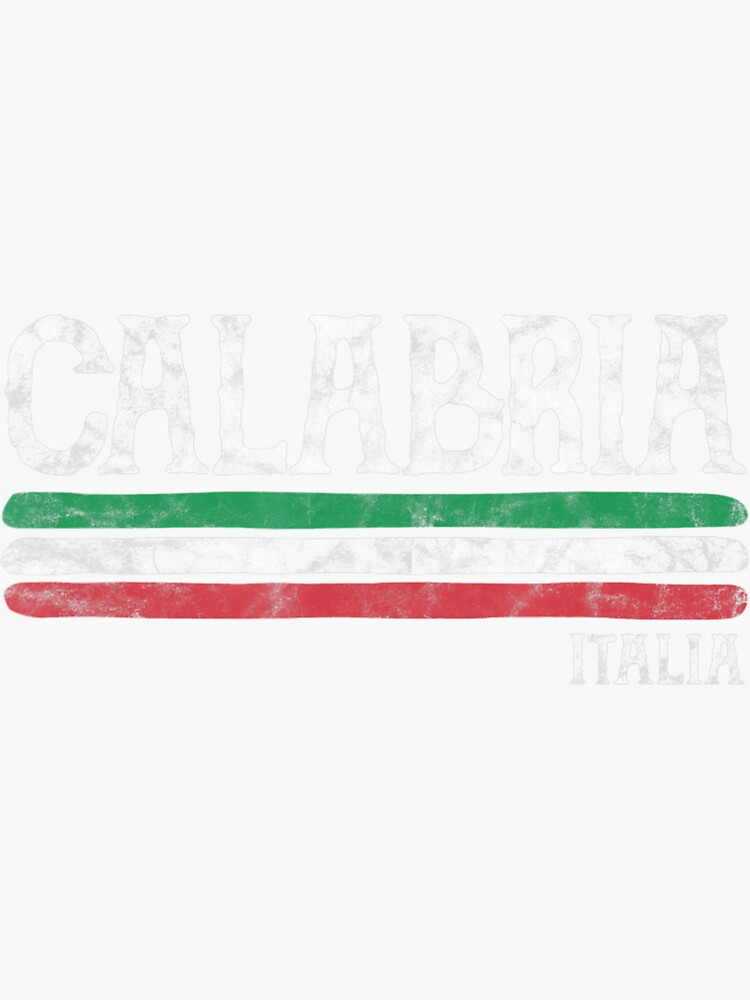 "Calabria Italy Italia Souvenir Italian Flag Calabrian" Sticker for ...