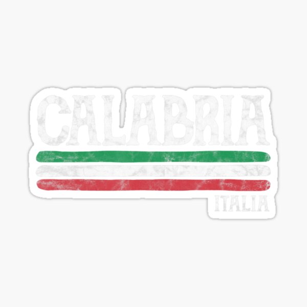 "Calabria Italy Italia Souvenir Italian Flag Calabrian" Sticker for ...