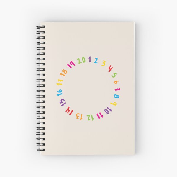 Cuaderno de espiral «Círculo 123 | arcoiris en la arena | Números de ...