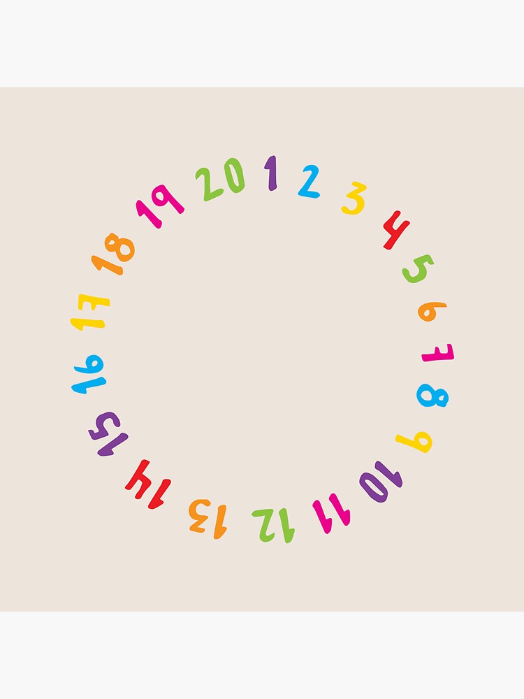 "Circle 123 | Rainbow on Sand | Modern Minimalist Counting Numbers ...