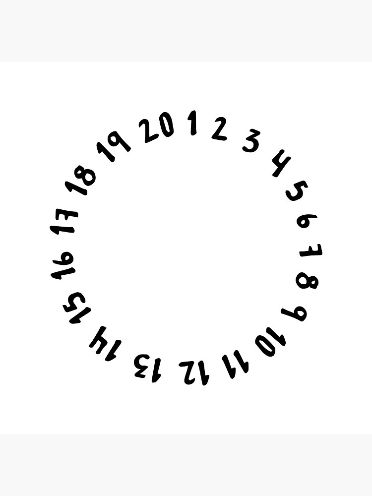 "Circle 123 | Black on White | Modern Minimalist Counting Numbers ...