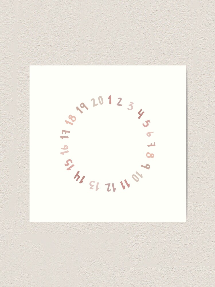 "Circle 123 | Peony Pink on White | Modern Minimalist Counting Numbers ...