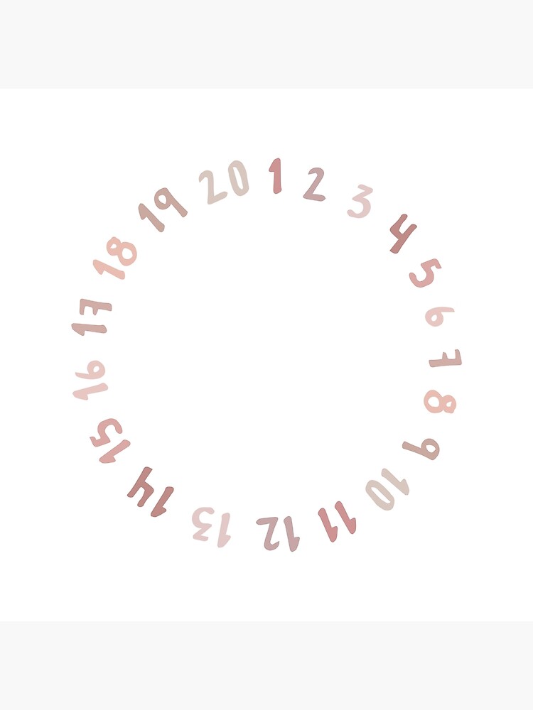 "Circle 123 | Peony Pink on White | Modern Minimalist Counting Numbers ...