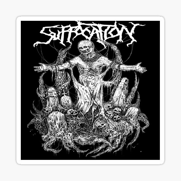 "suffocation logos" Sticker for Sale by ftomasonia5 | Redbubble