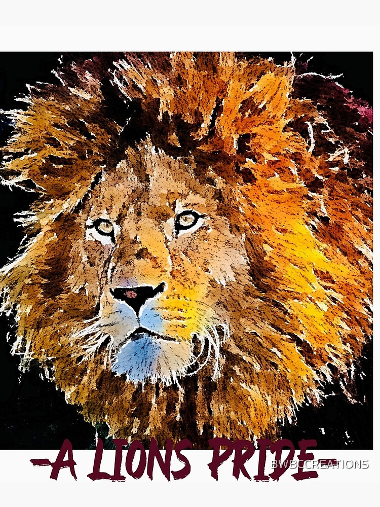"Lion - A Lions Pride" Poster for Sale by BWBCCREATIONS | Redbubble
