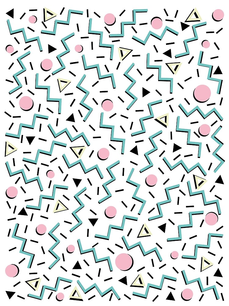 "Back to the 80's eighties, funky memphis pattern design" Photographic ...