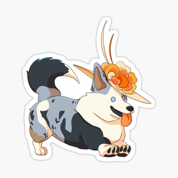 "Fancy Cardigan Corgi" Sticker by VictoriaHamre | Redbubble