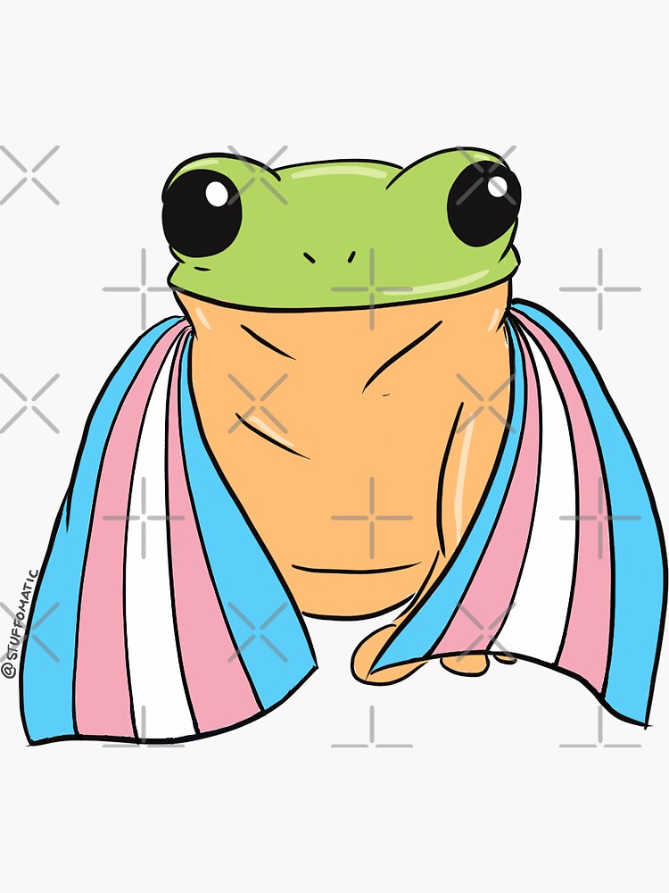 "Trans Pride Frog" Sticker by niloneye | Redbubble