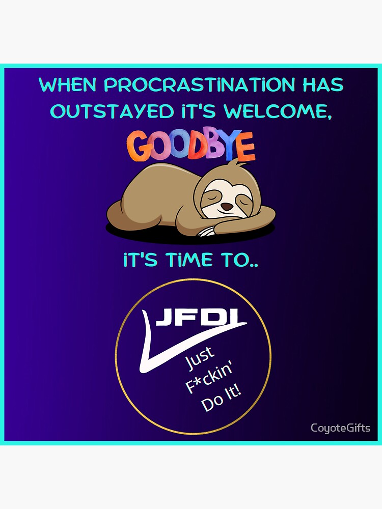 "JFDI Design" Sticker for Sale by CoyoteGifts | Redbubble