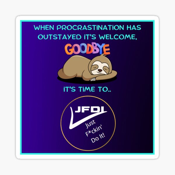"JFDI Design" Sticker for Sale by CoyoteGifts | Redbubble
