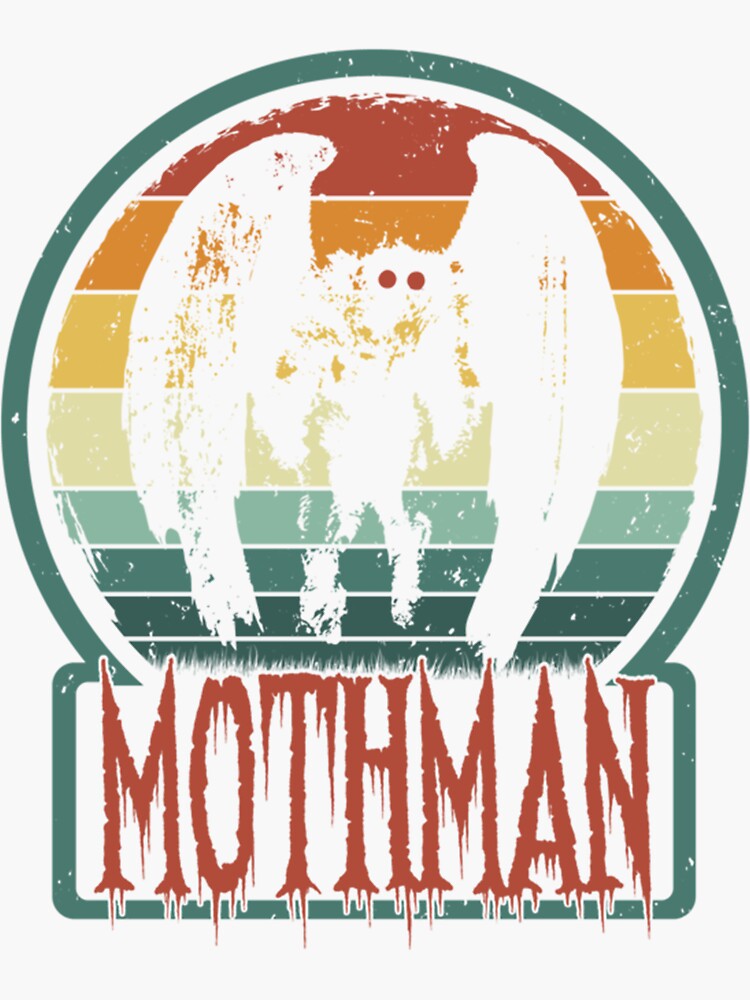 "Mothman Point Pleasant Retro Vintage Cryptid Pullover " Sticker for ...