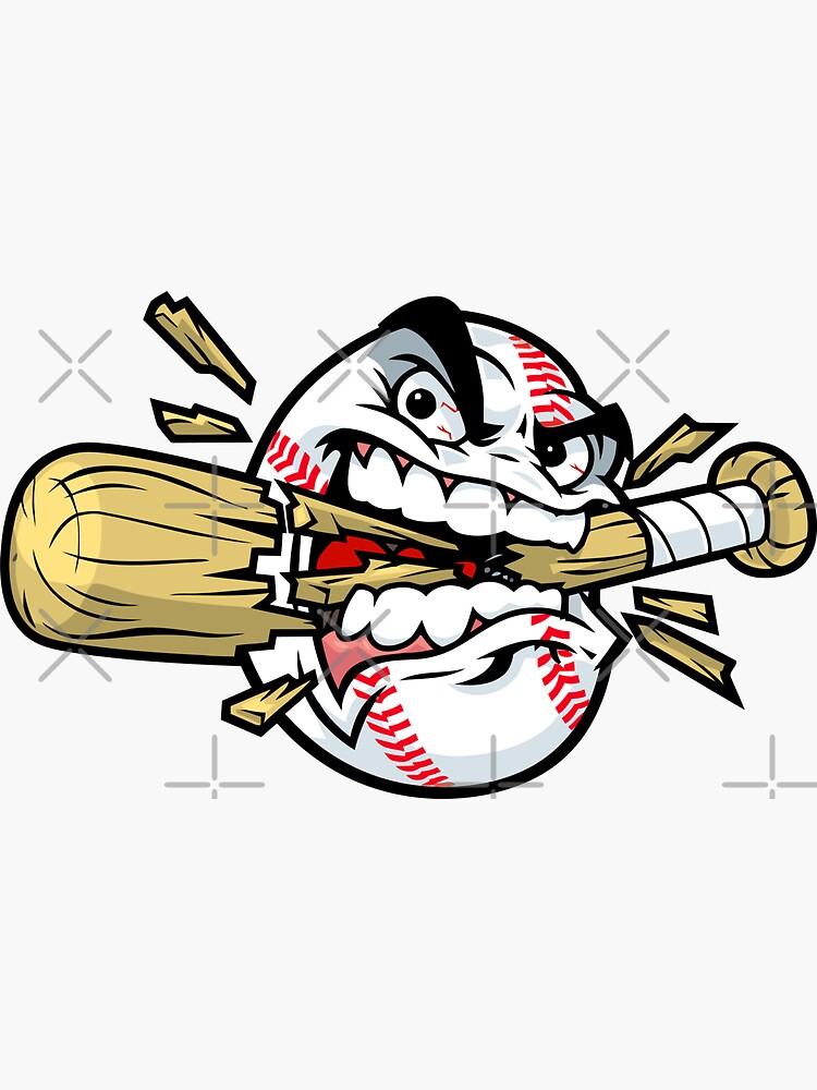 "Angry Baseball Ball" Sticker for Sale by rafagavi44 | Redbubble