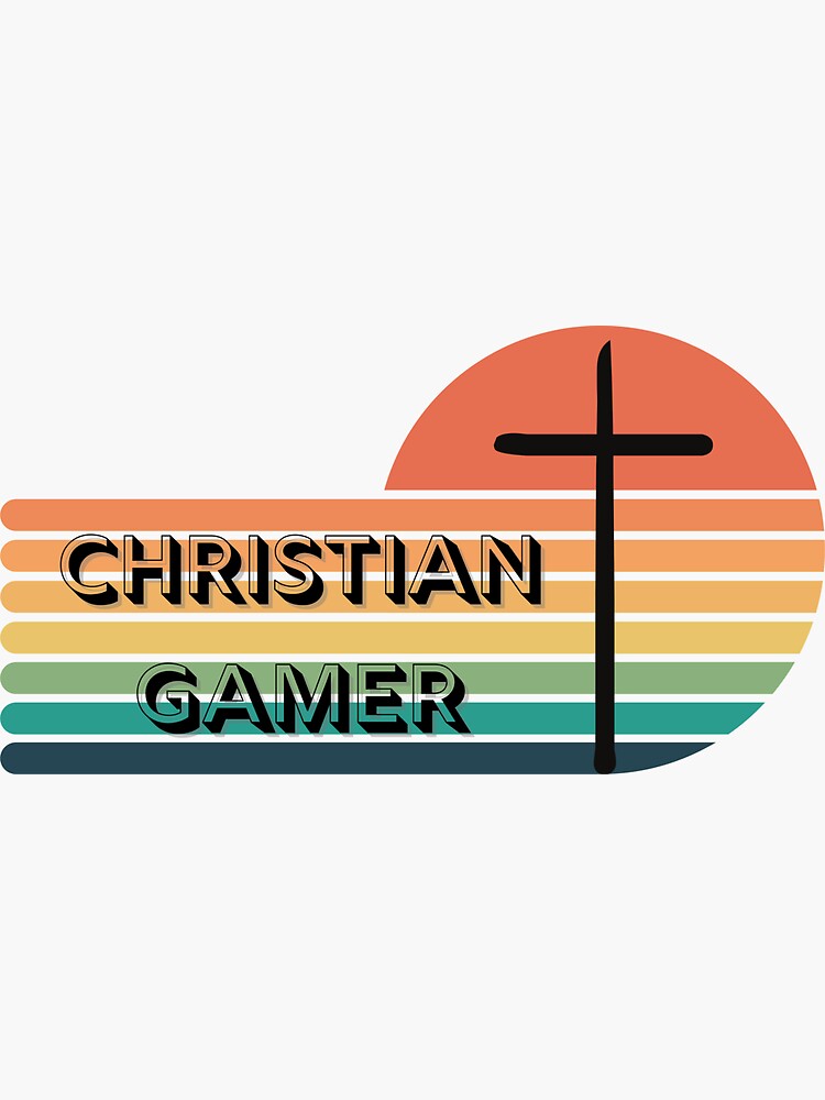 "Christian Gamer" Sticker for Sale by GracefulThreads | Redbubble