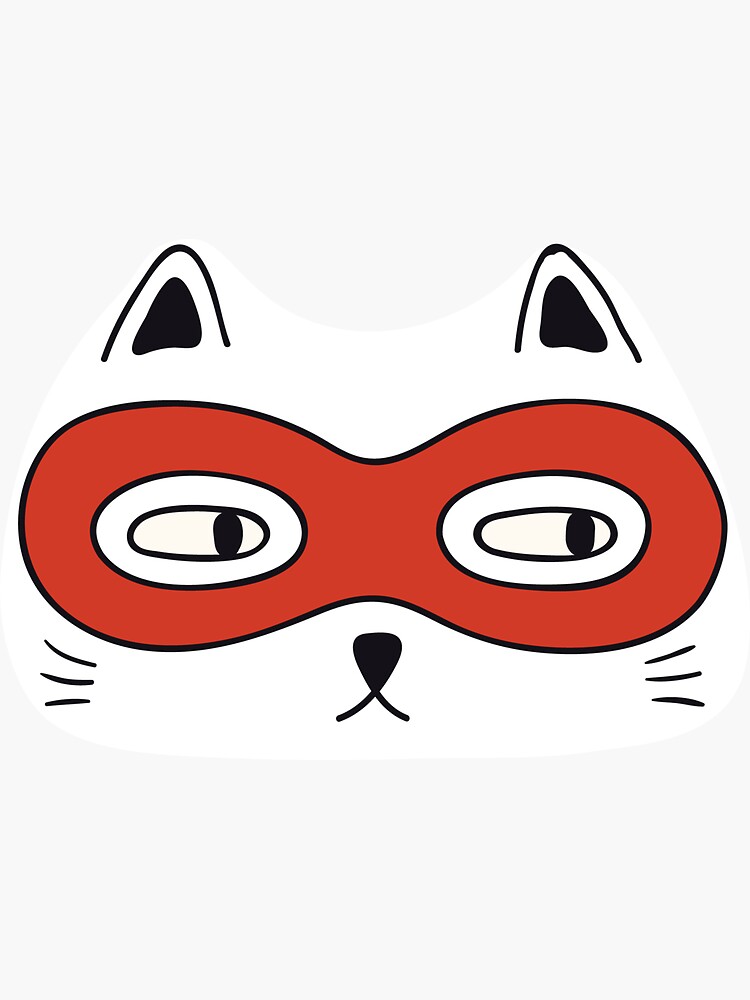 "Bandit Cat" Sticker by Johanna-Francis | Redbubble