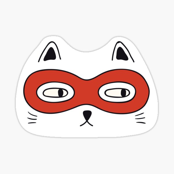 "Bandit Cat" Sticker by Johanna-Francis | Redbubble