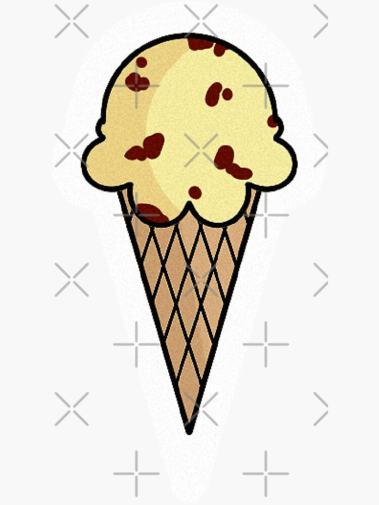 "Rum Raisin Ice Cream" Sticker for Sale by krismfischer | Redbubble