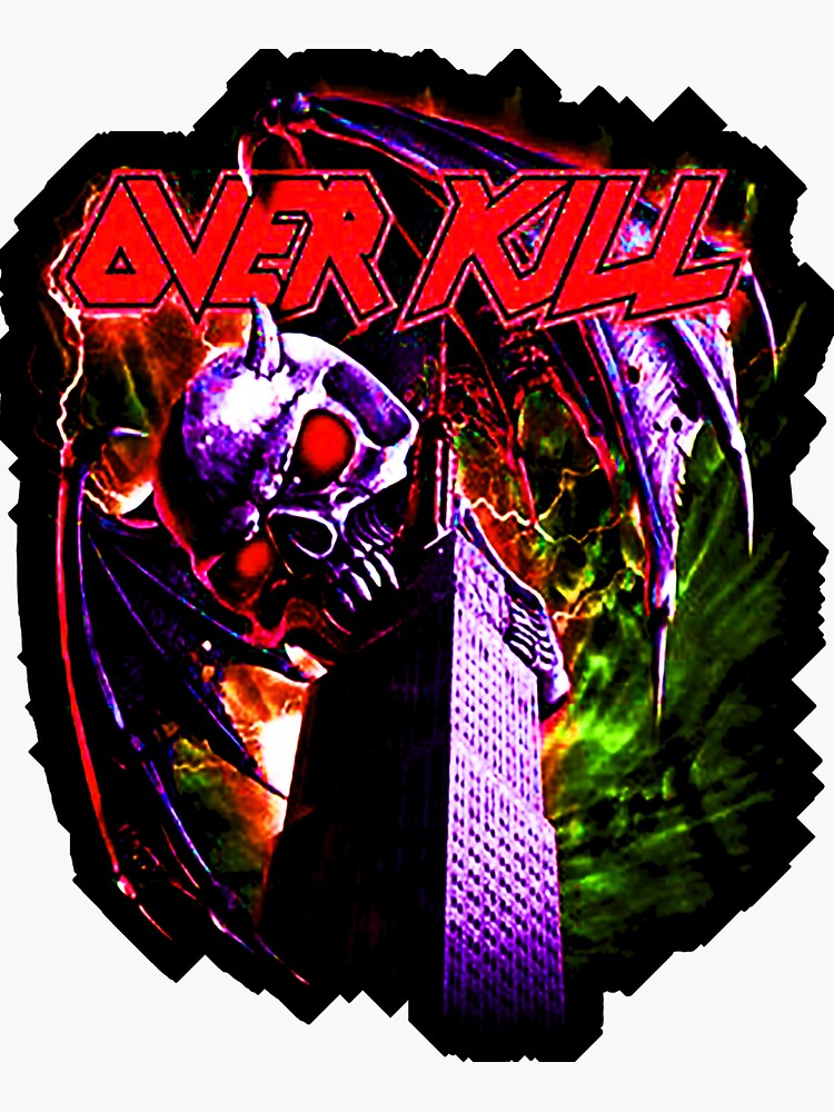 "NEW ART FROM Overkill band Genres: Thrash metal t shirt" Sticker for ...