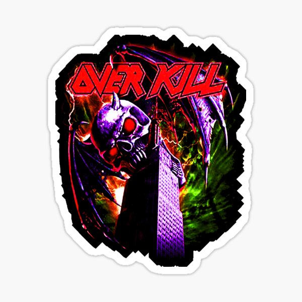 "NEW ART FROM Overkill band Genres: Thrash metal t shirt" Sticker for ...