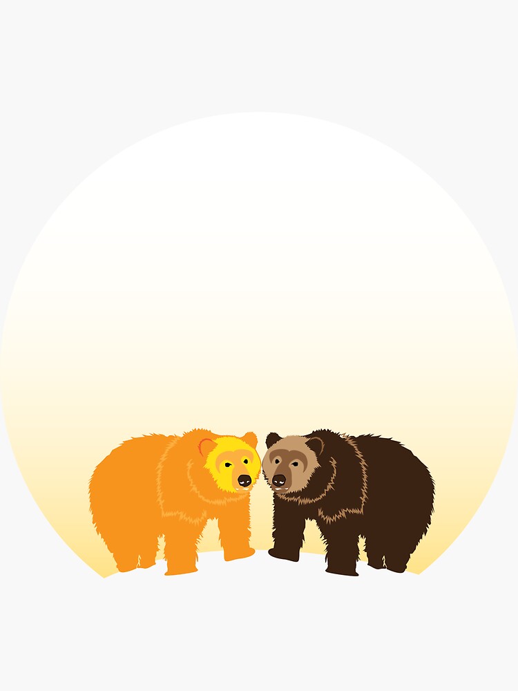 "Full Moon Bears" Sticker for Sale by JarrettStock | Redbubble