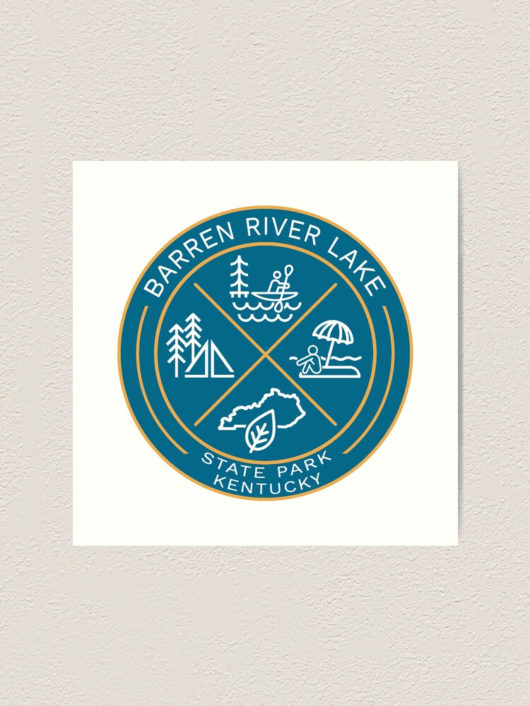 "Barren River Lake State Park Heraldic Logo" Art Print for Sale by ...