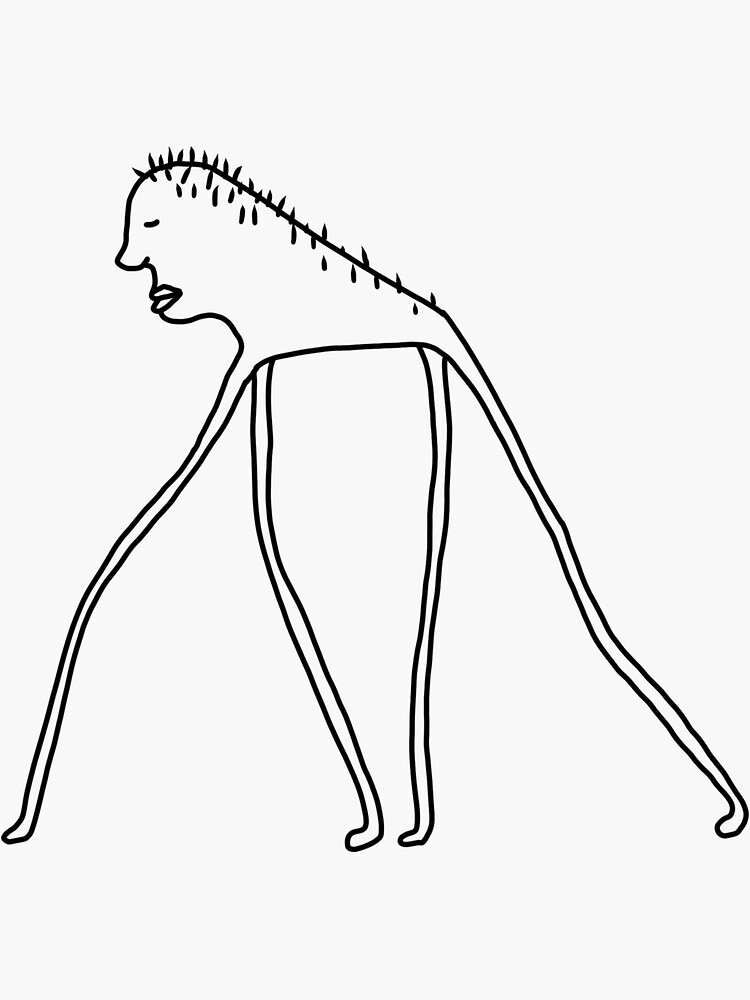 "Lanky Creature" Sticker for Sale by Jelly-and-Bean | Redbubble