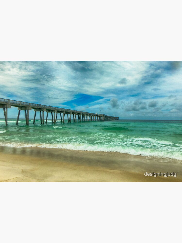 "Fishing Pier" Sticker for Sale by designingjudy | Redbubble