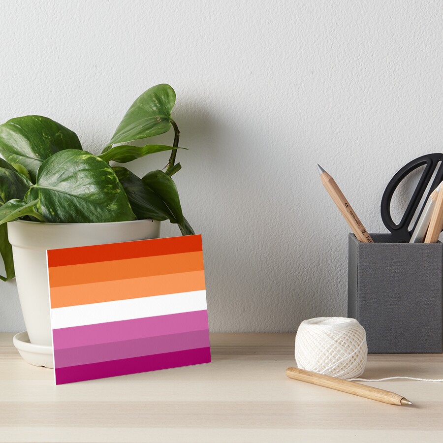 "Orange - Magenta Lines // Lesbian Pride Flag // Butch Femme Pride Flag ...