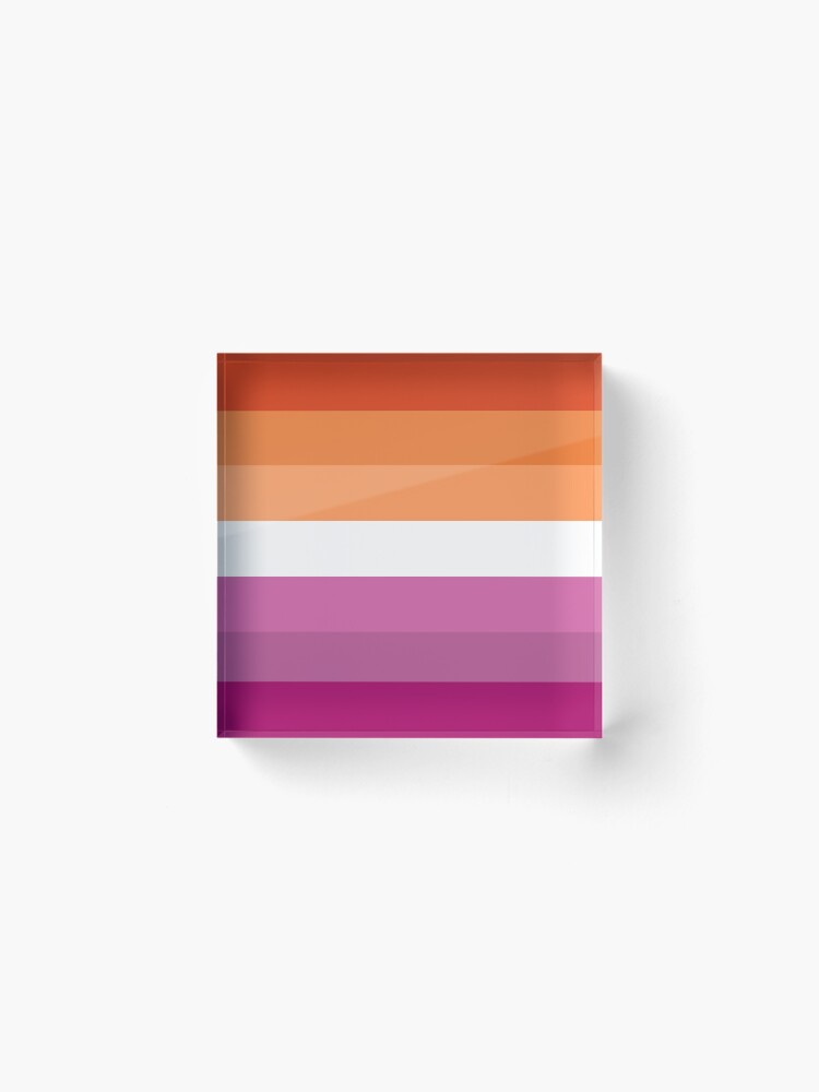 "Orange - Magenta Lines // Lesbian Pride Flag // Butch Femme Pride Flag ...