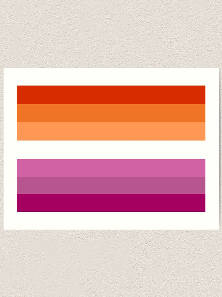 "Orange - Magenta Lines // Lesbian Pride Flag // Butch Femme Pride Flag ...