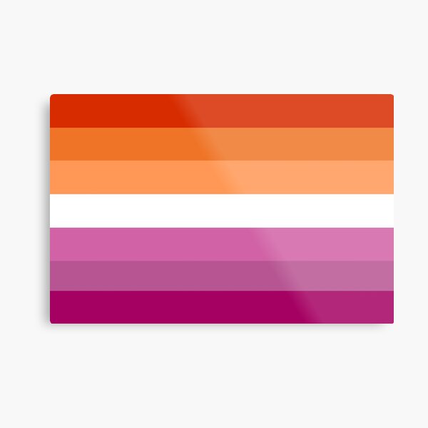 "Orange - Magenta Lines // Lesbian Pride Flag // Butch Femme Pride Flag ...