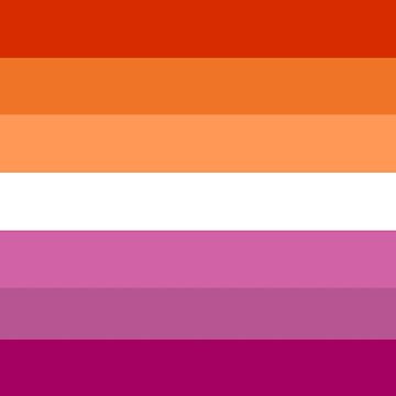 "Orange - Magenta Lines // Lesbian Pride Flag // Butch Femme Pride Flag ...